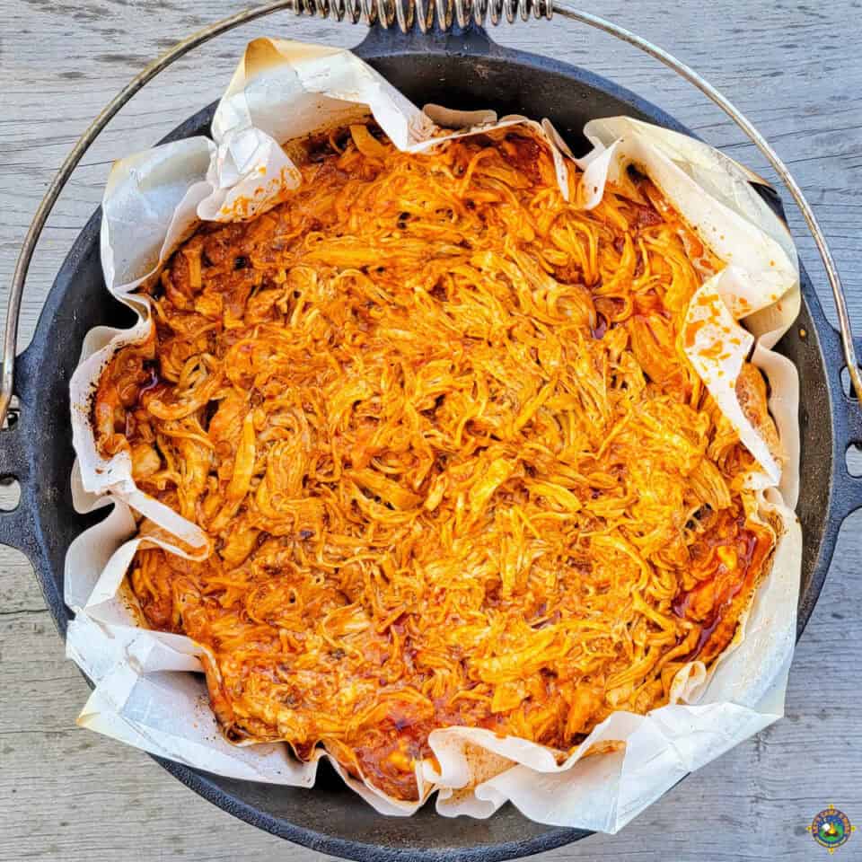 Dutch Oven Buffalo Wing Chicken Recipe : Let's Camp S'more™