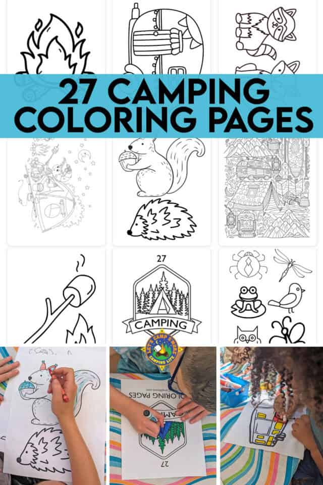 27 Free Camping Coloring Pages from Let's Camp S'more™