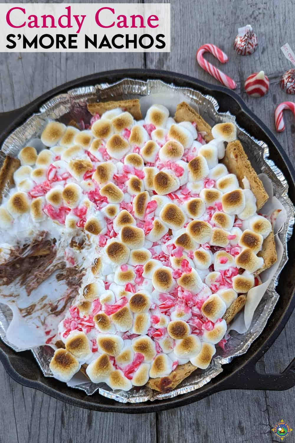 Candy Cane S'more Nachos Recipe by Let's Camp S'more™