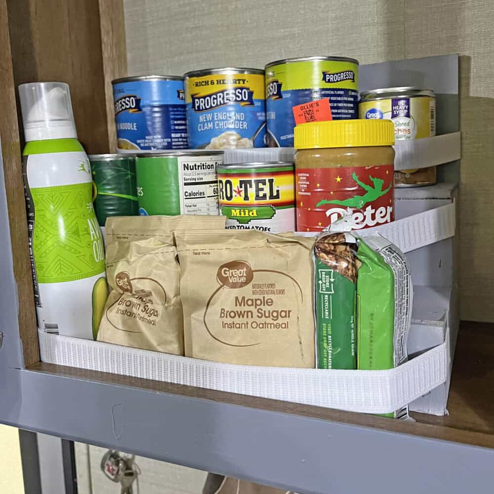 DIY RV Can Storage Shelf Hack with Measurements