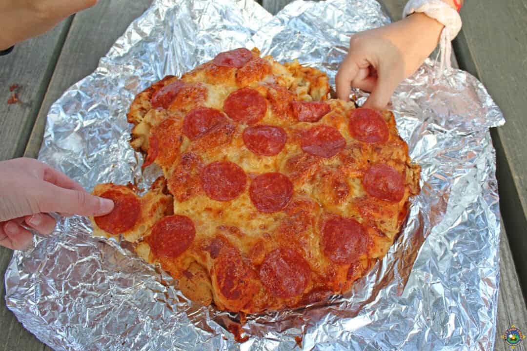 Pizza Monkey Bread Recipe Made In A Dutch Oven