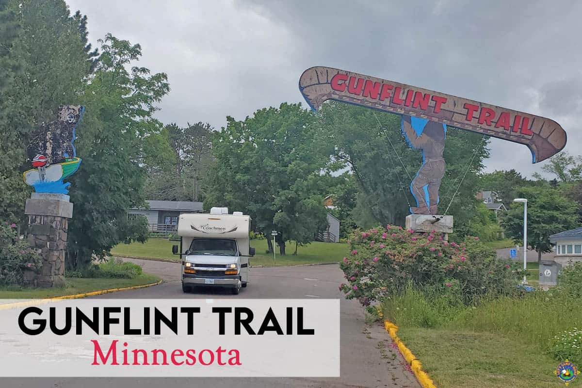 Gunflint Trail Scenic Byway Entry to Boundary Waters in Minnesota